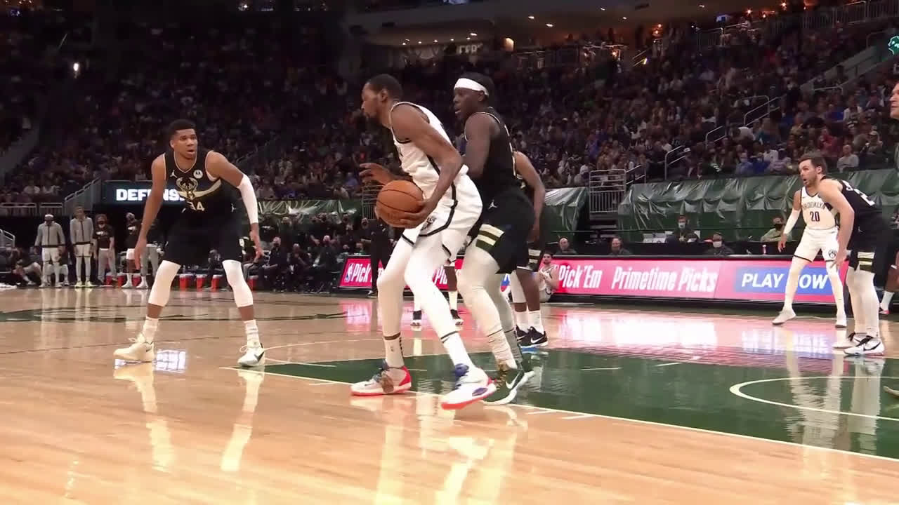 Watch Brooklyn Nets @ Milwaukee Bucks - Kd travel/carry replay | Streamable
