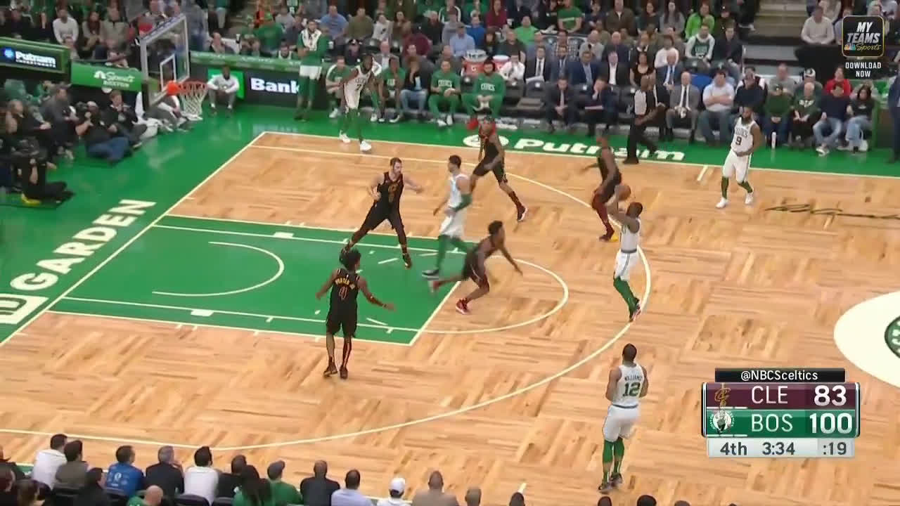 [Highlight] Kemba Walker knocks down three straight 3 pointers to shut down a Cavs 4th quarter rally