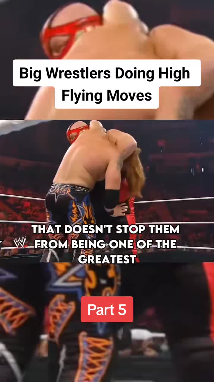 Watch Big Wrestlers Doing High Flying Moves Part 5 #wwe #theundertaker #vaderwwe #tripleh # ...