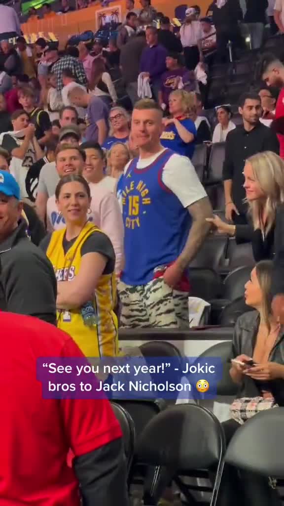 Watch Jokic bros to Jack Nicholson - "See you next year!" | Streamable