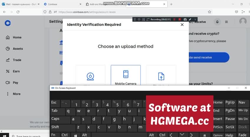 Watch HOW TO VERIFY COINBASE WITH SELFIE SOFTWARE | Streamable