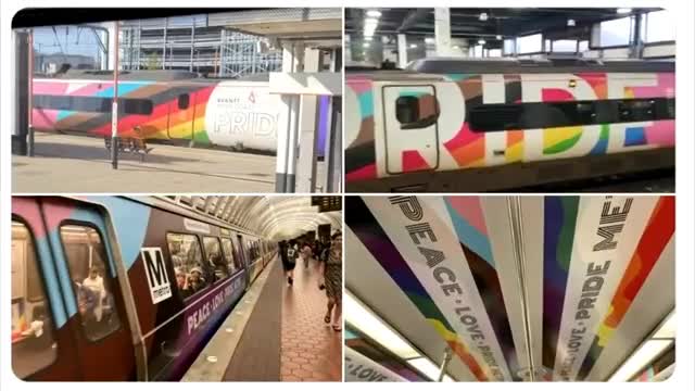 Watch rainbow colours on trains pride | Streamable