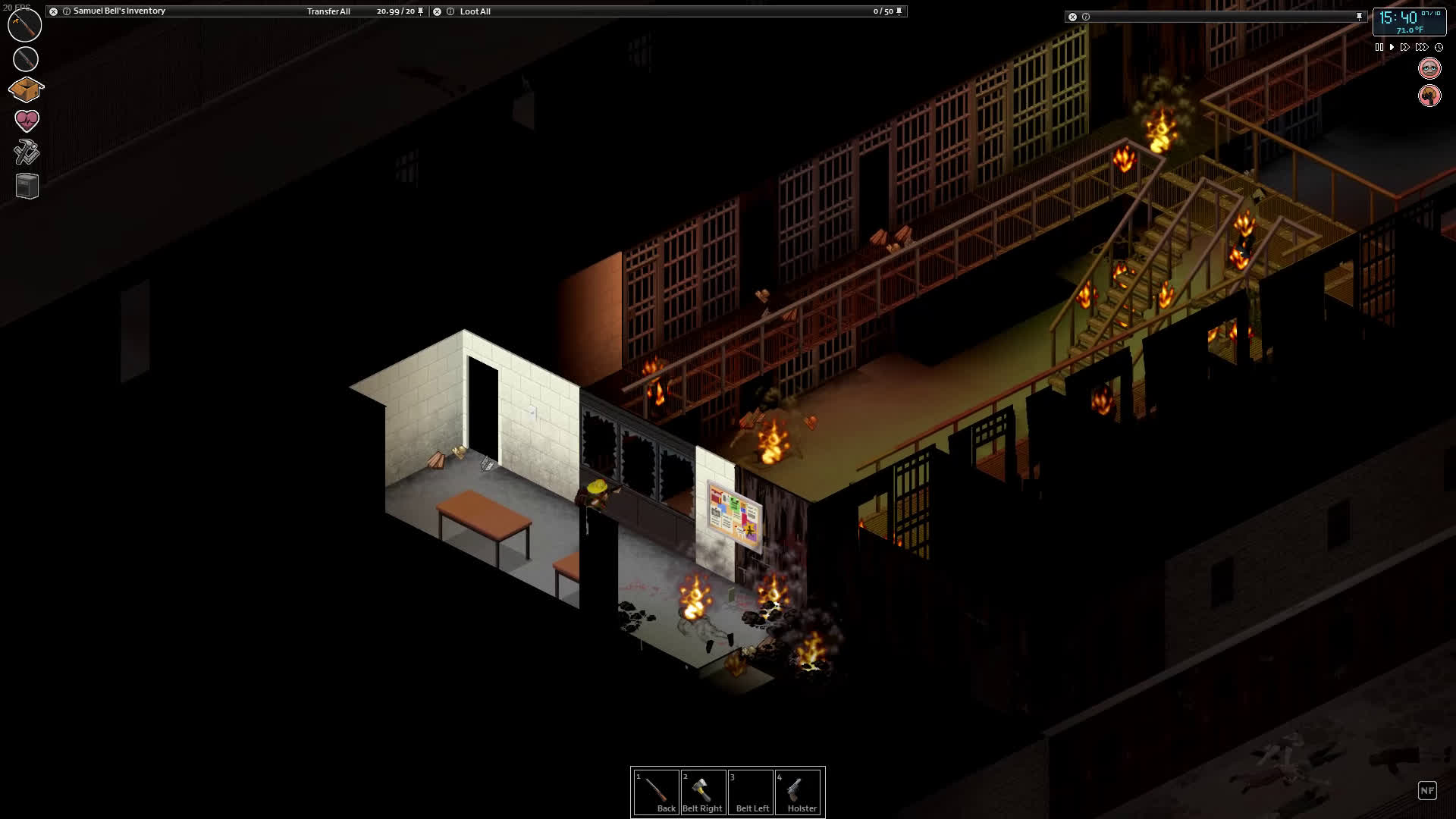 Prison fire search and rescue