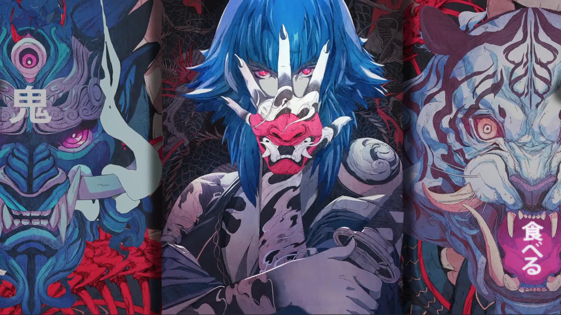 Oni Mask Anime Live Wallpaper