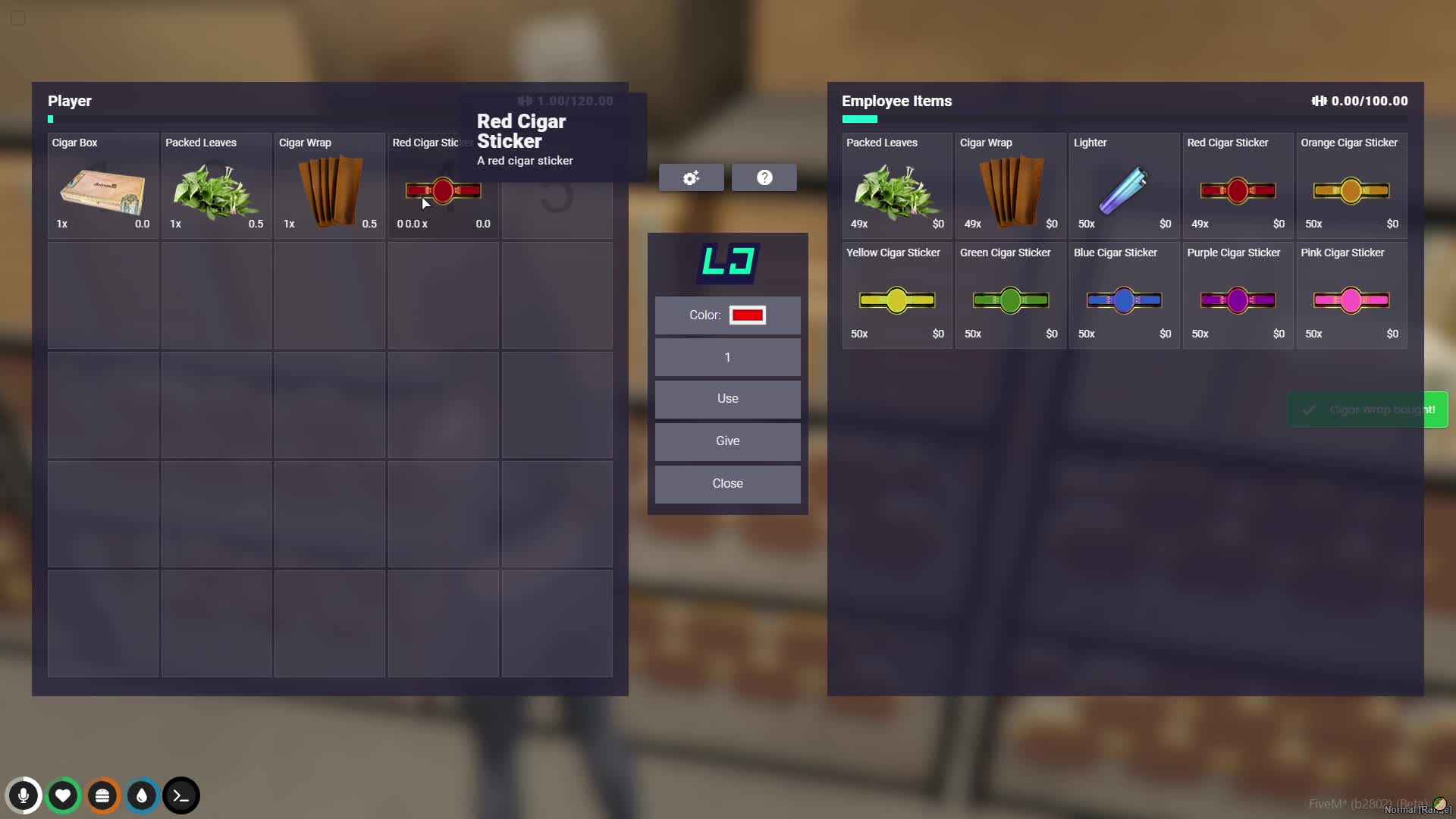 Watch Employee Items and Cigar Crafting | Streamable