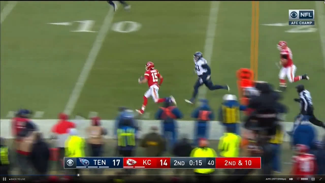 Mahomes 27 yards Rushing Touchdown