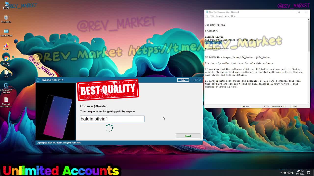 Watch REV Software- Revolut account creator Bypass Revolut Selfie, Bypass Revolut KYC | Streamable