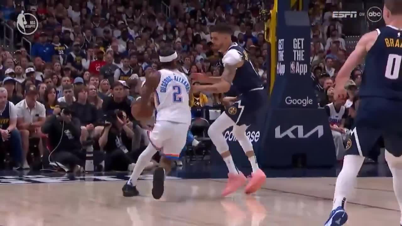 Watch Joel Rush - wow, they actually acknowledged SGA getting away with a pushoff | Streamable