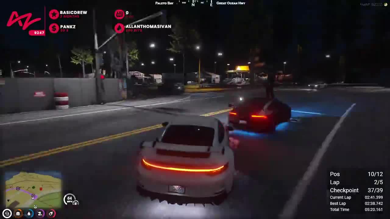 Mayhem shoots Racers