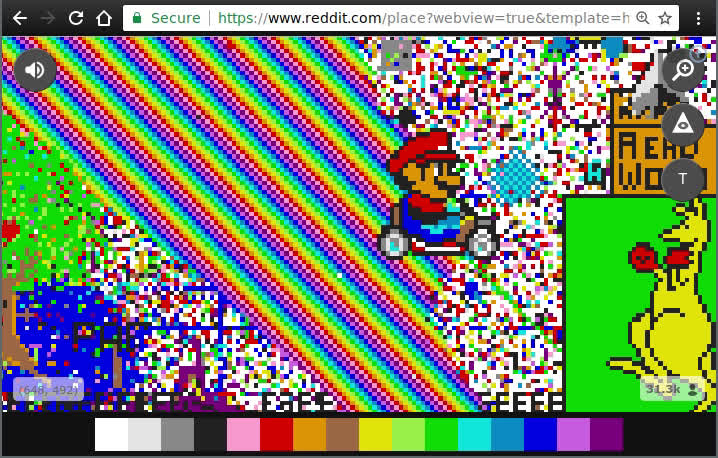 Watch /r/place template overlay | Streamable