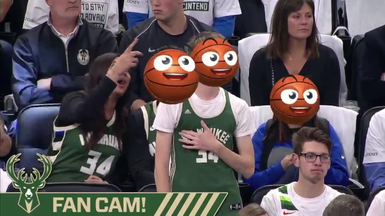Bucks fan getting into it