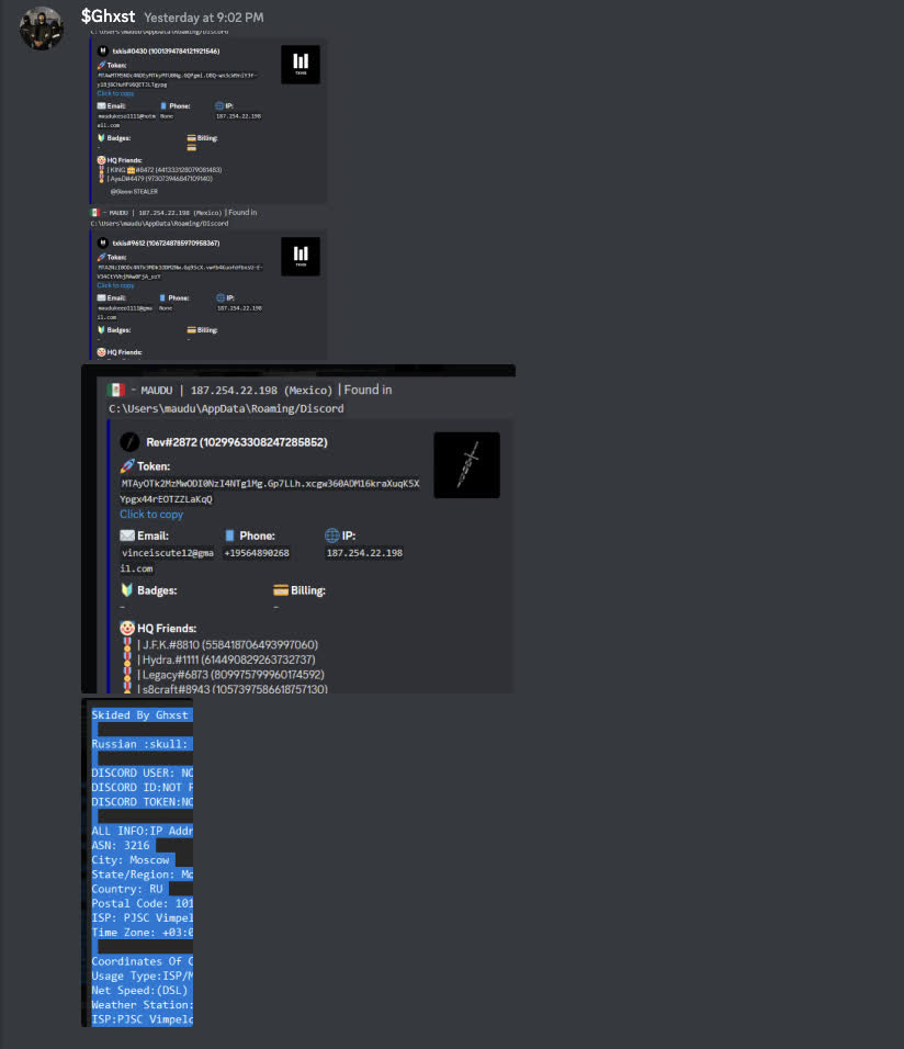 super scary doxxer flexing logs