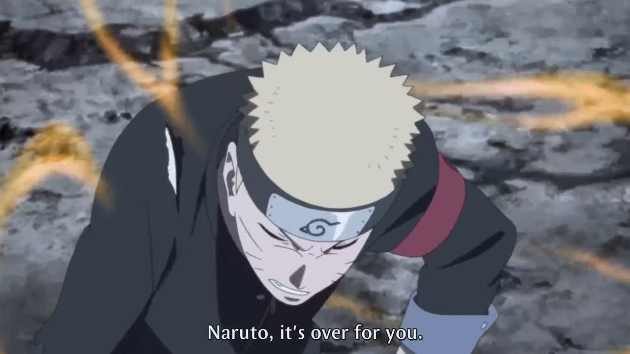 Nine Tails blasts a statue