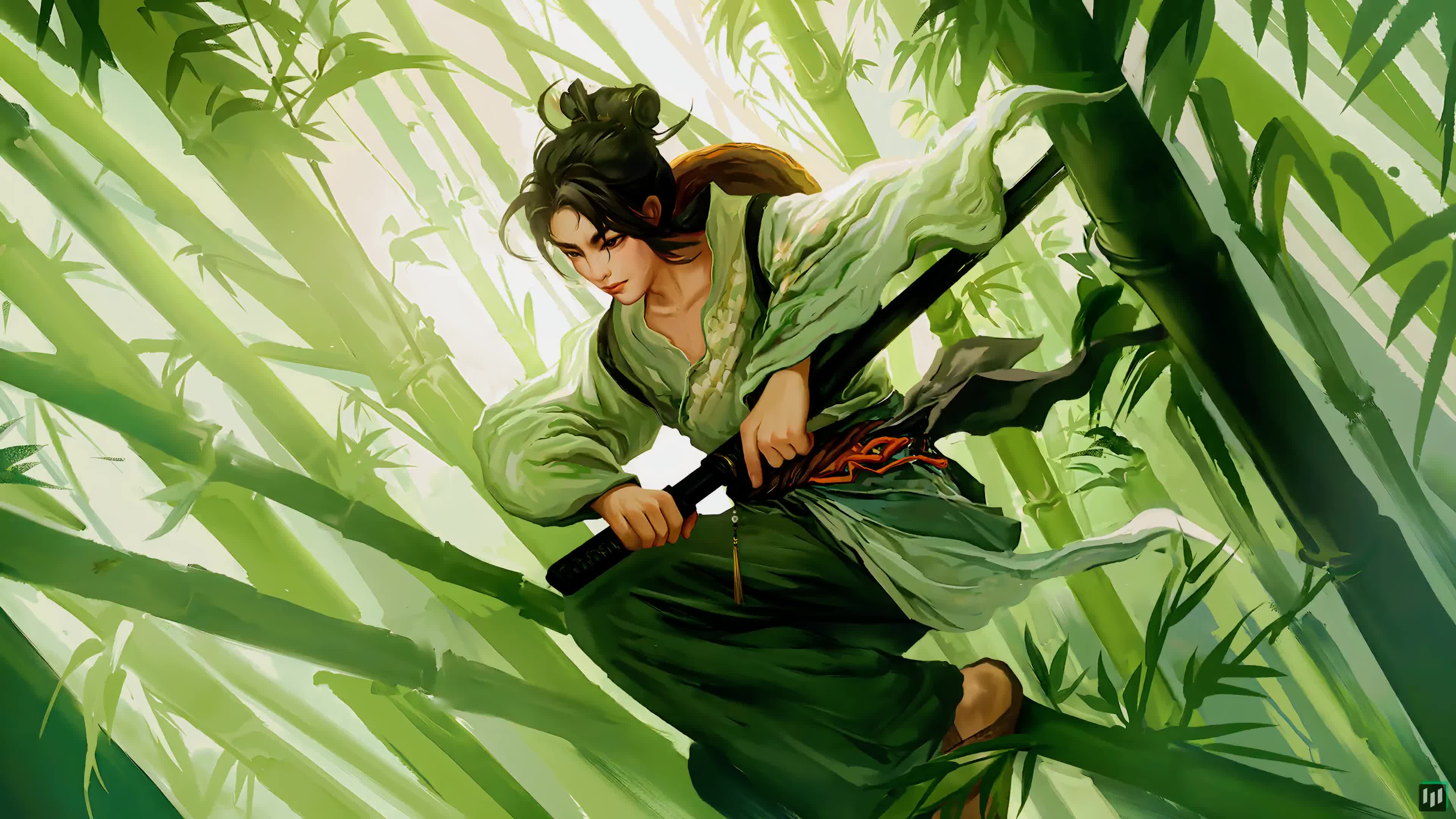 Watch Bamboo Samurai Remastered 4K Live Wallpaper | Streamable