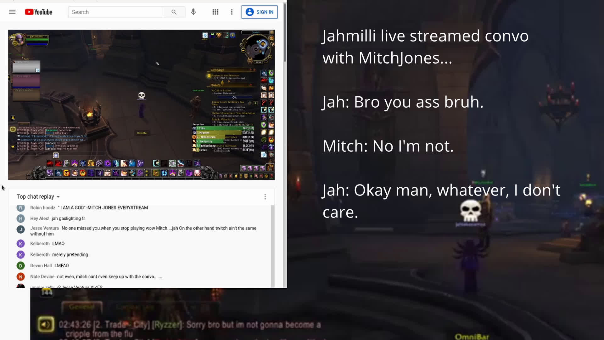 WoW Pro Jahmilli tells opponents to kill themselves