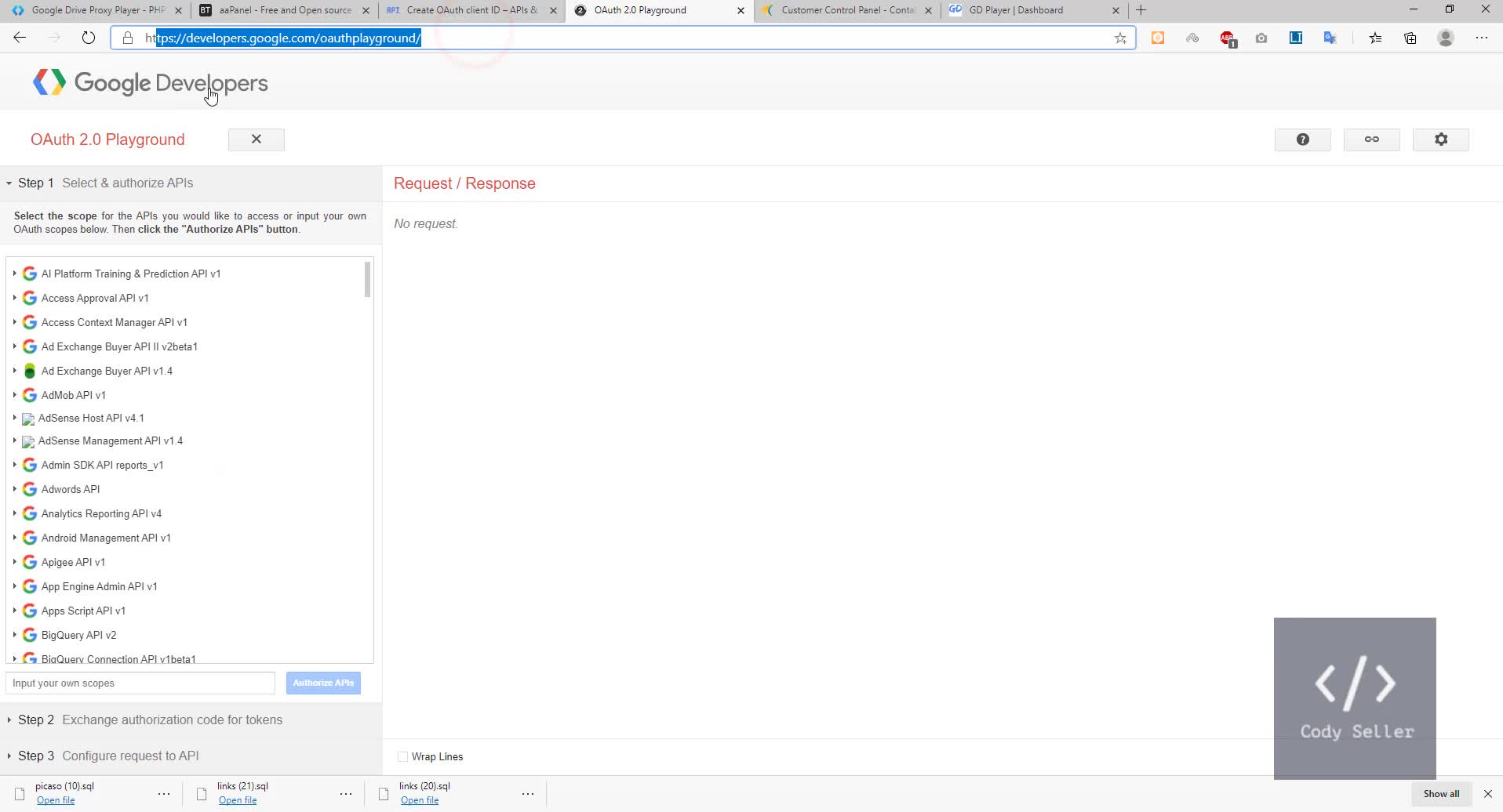Google Drive Player - Setup GDrive Auth