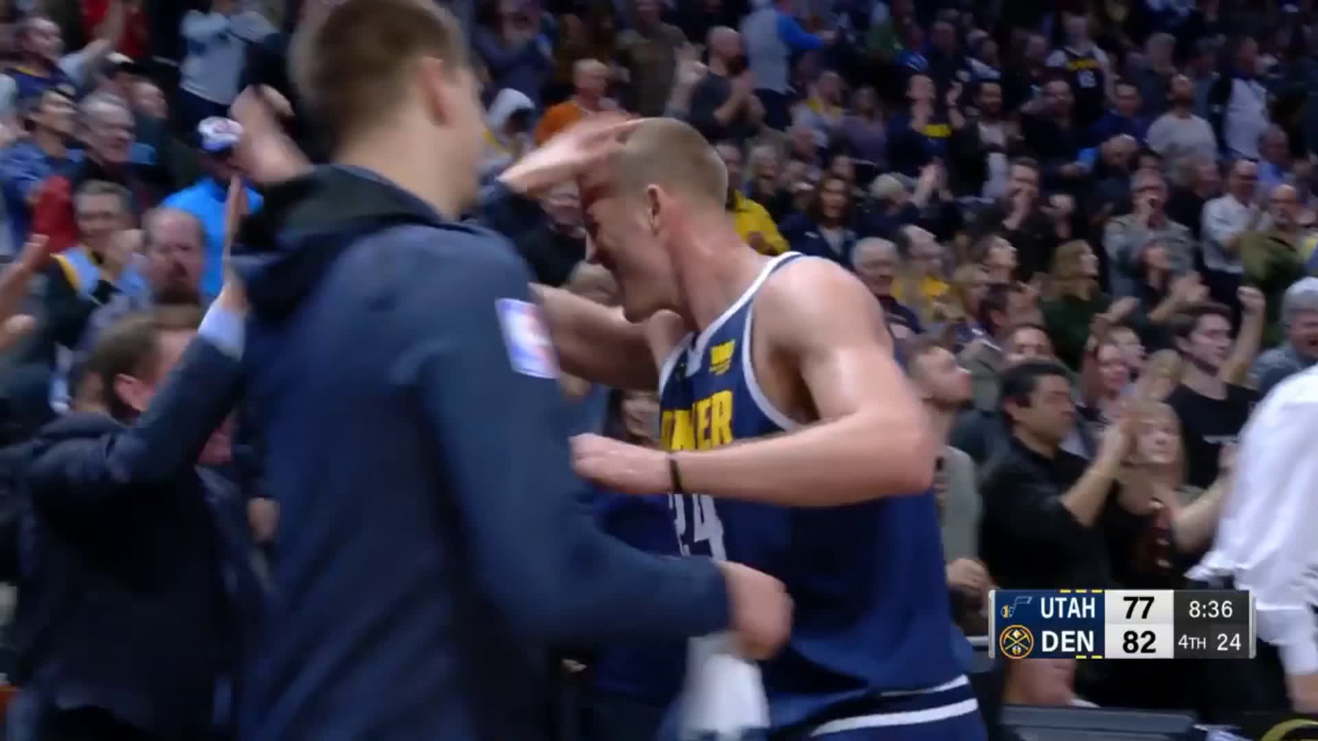 Plumlee makes his first ever three pointer