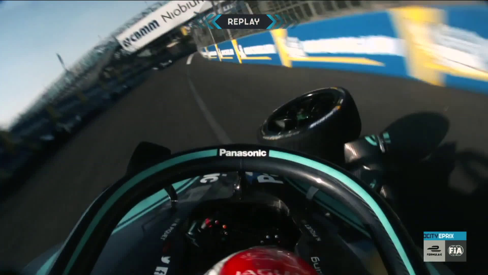 Big crash during yesterday's Formula E race