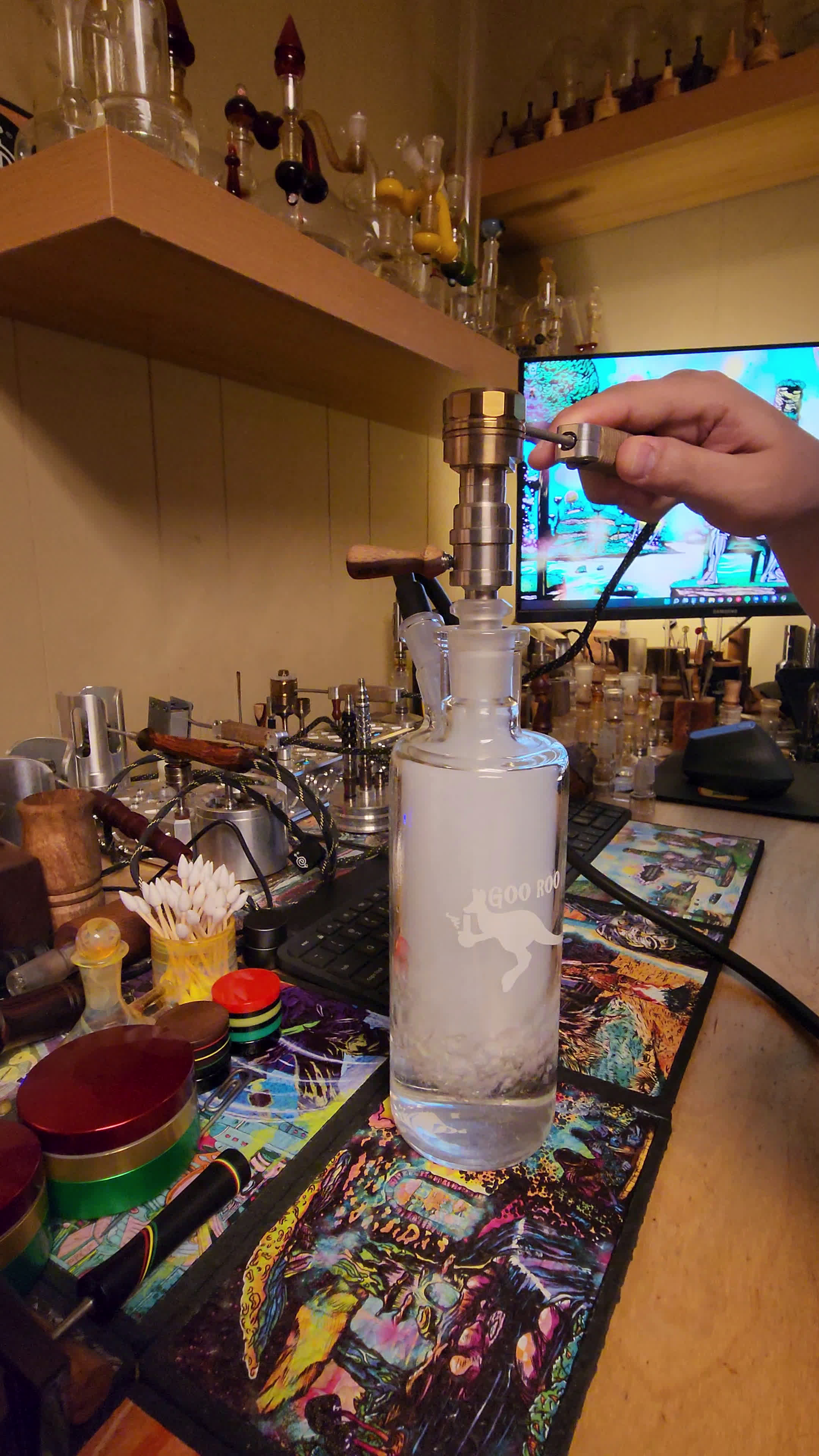 B1 with Goo Roo Glass Hookah