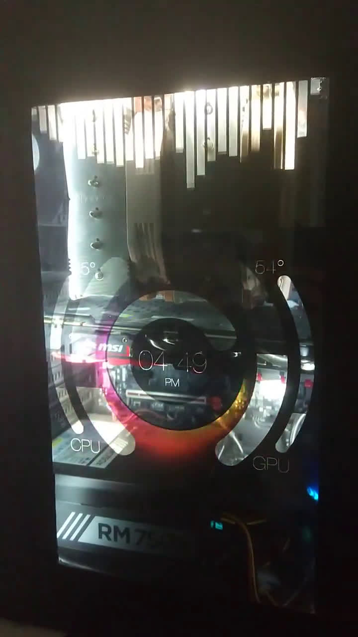 My LCD side panel setup