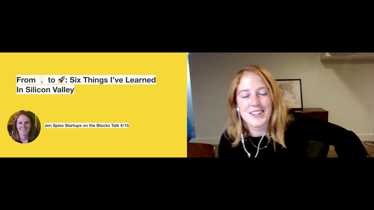 Watch Startups on the Blocks, 4-15-2021, Jen Spies: From Idea to Launch ...