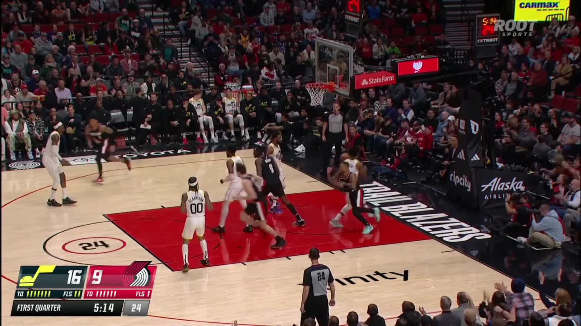 Dame with the behind the back as bodies hit the floor