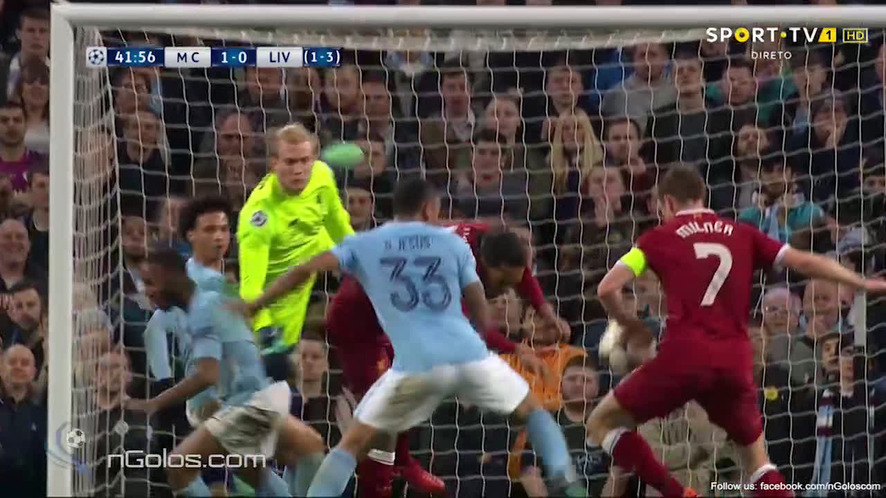 (www.nGolos.com) Sane (Manchester City) disallowed goal vs Liverpool