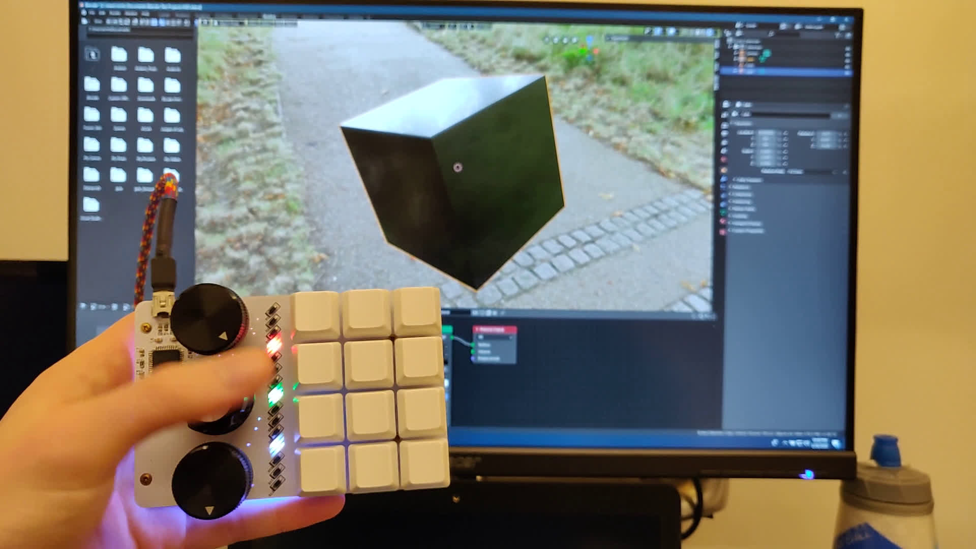 Watch Controlling Blender with encoders on macro pad | Streamable