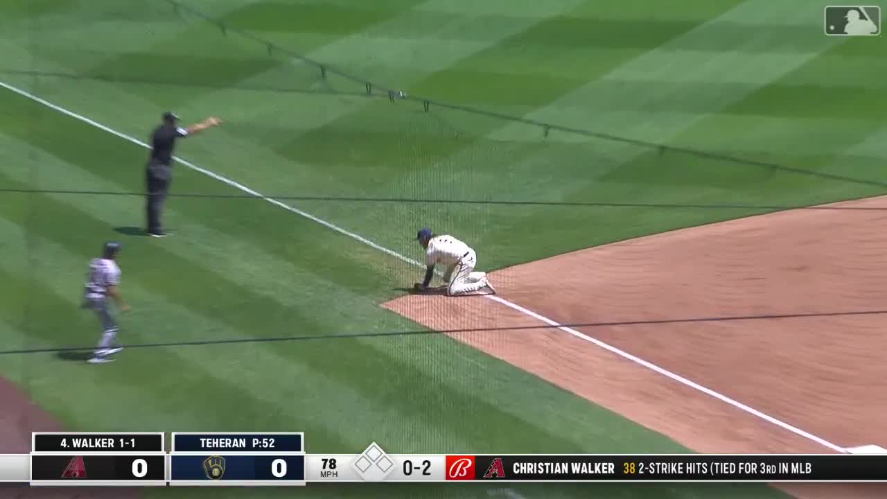 Brian Anderson with a sick diving stop and throw.