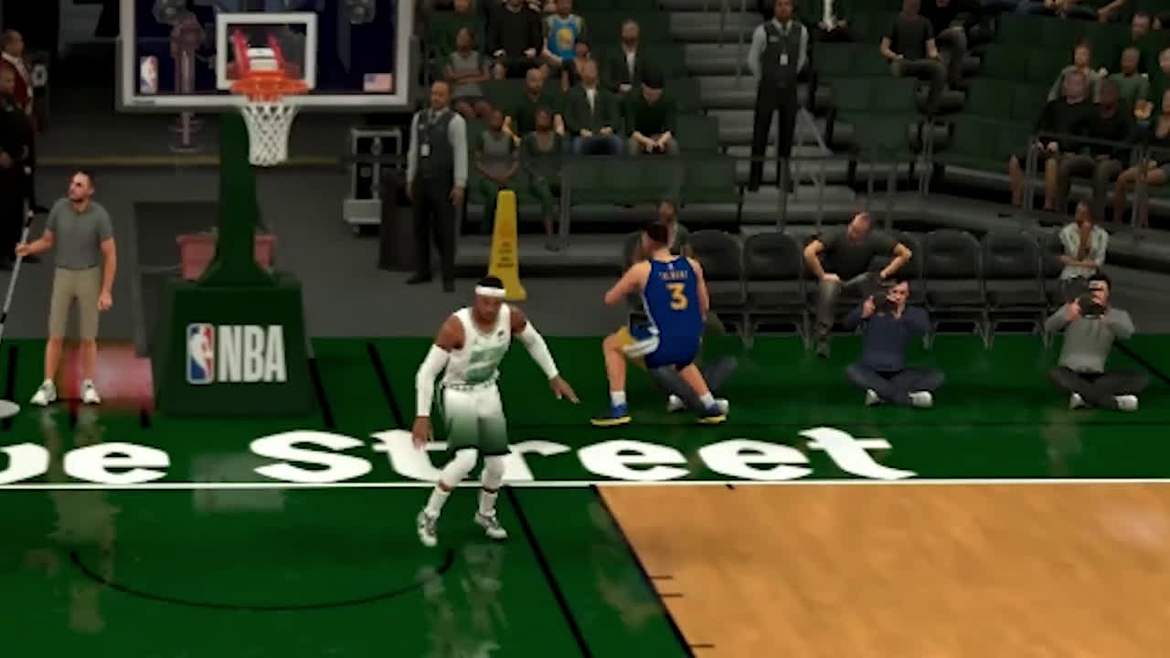 Player Running Off Court (NBA 2K)