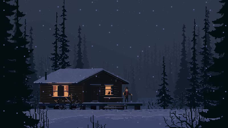 pixel art snow hut comfy