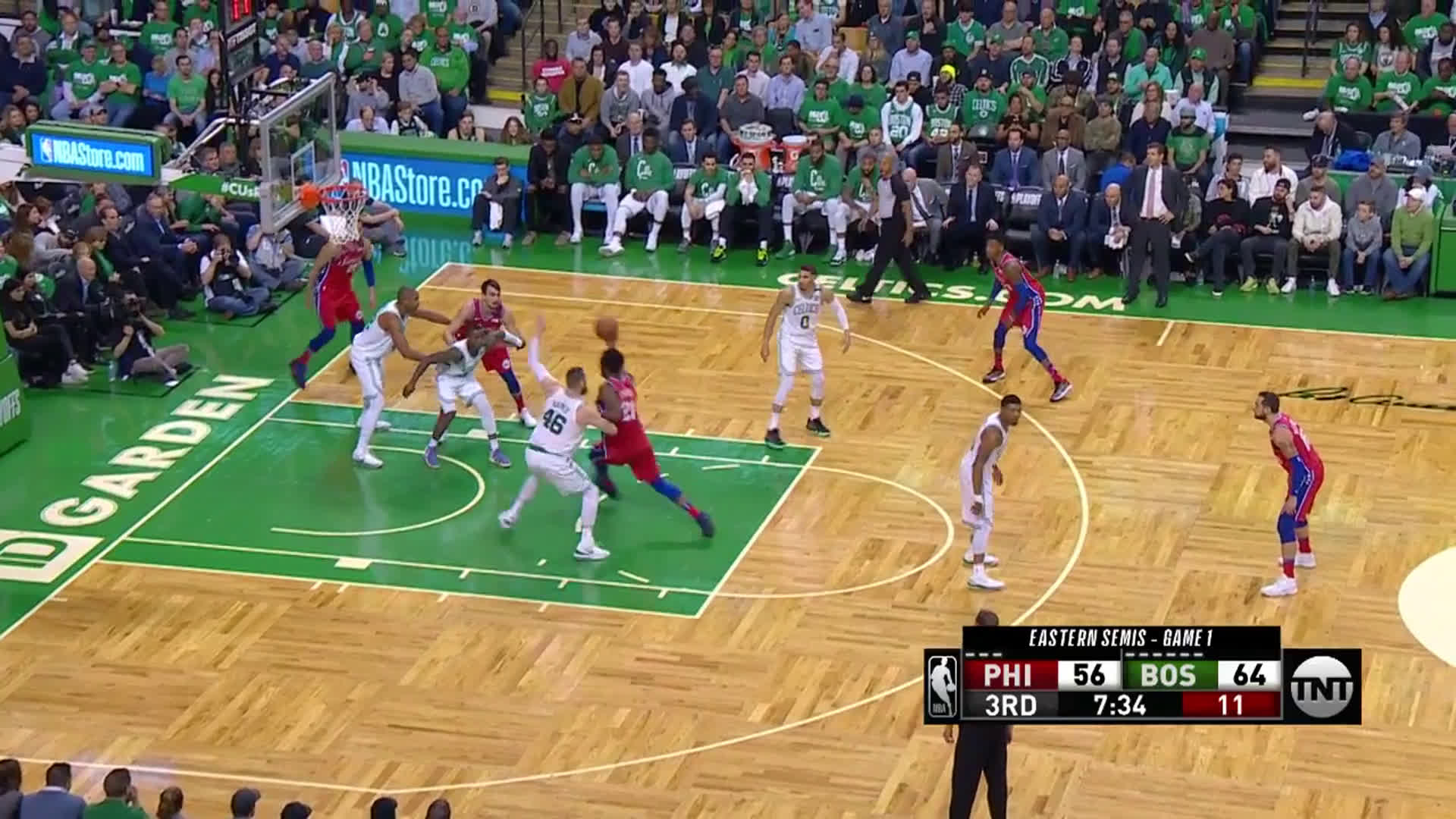 Embiid drive on Baynes BOS Game 1