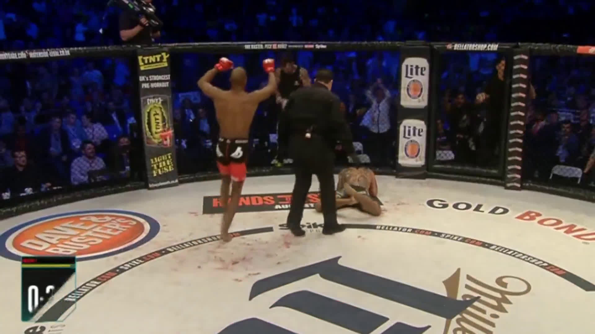 Michael "Venom" Page caves in Cyborg Santos' skull, then rolls a ...