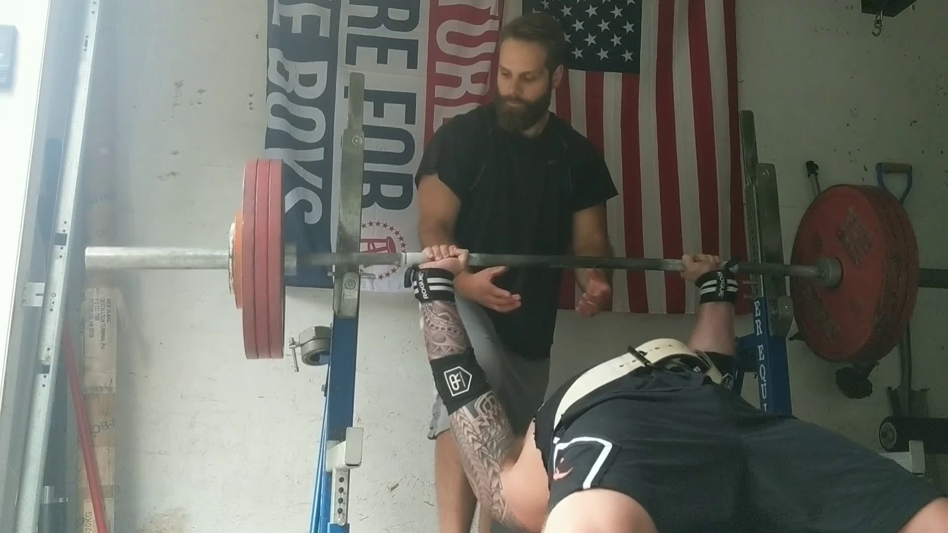 415 Bench, 3x4. Weighing 205lbs