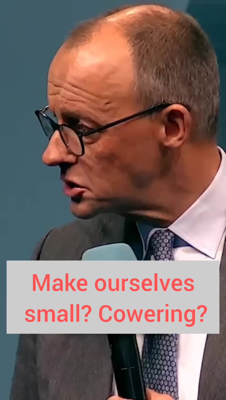 Watch Chancellor frontrunner Merz about EU integration | Streamable