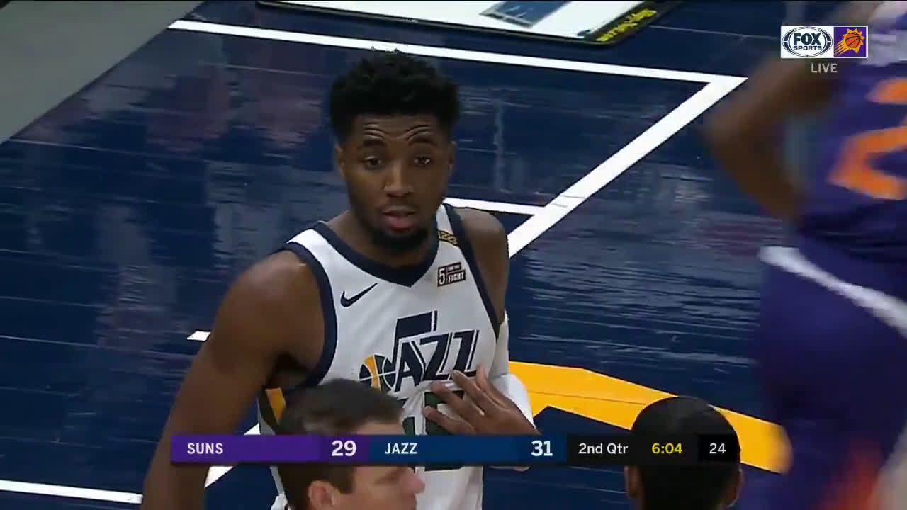 CP3's first bucket as a Sun is a tough and-one