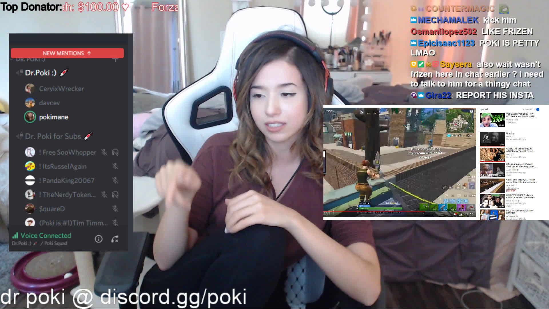 Pokimane triggered about youtube editor