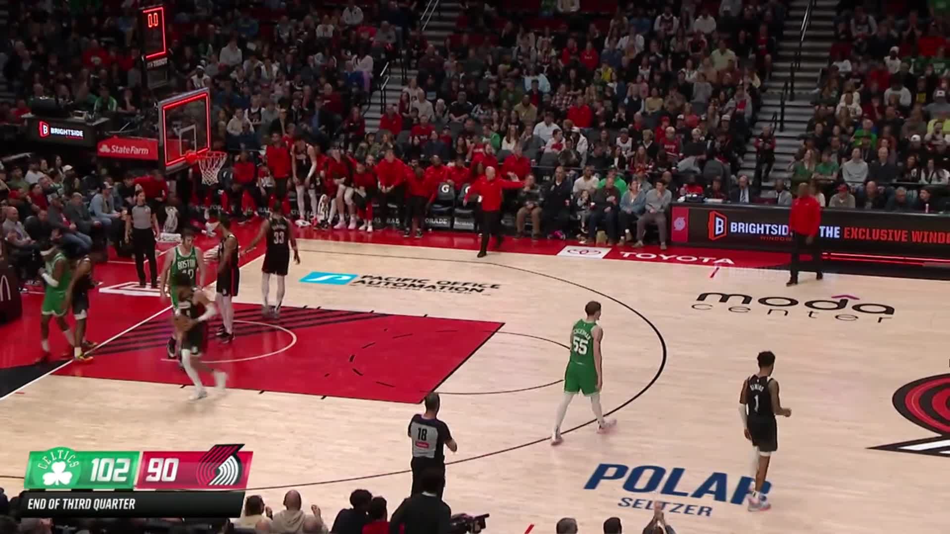 Watch Tatum loses the handle and Tisse picks it up and scores the fastbreak bucket | Streamable