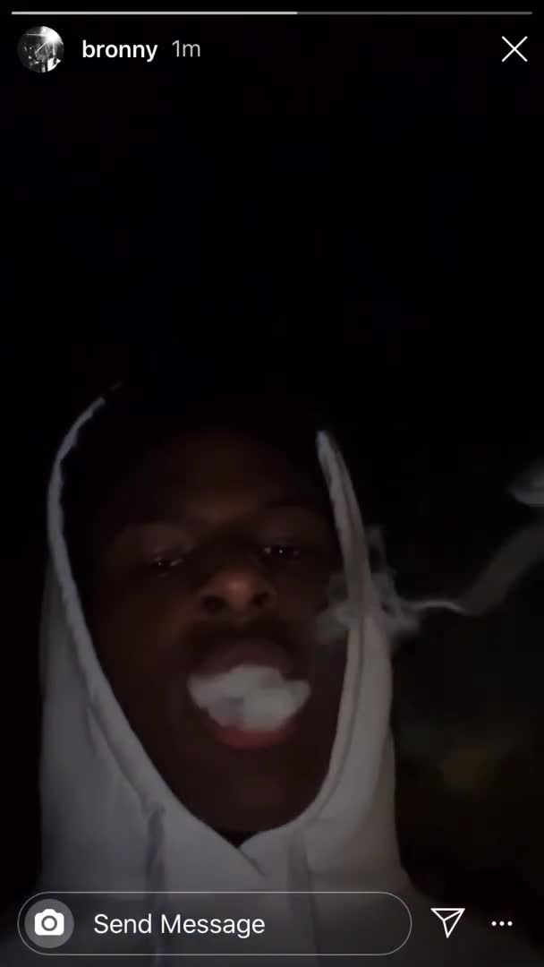 BRONNY JAMES SMOKING ON IG LIVE!!!!
