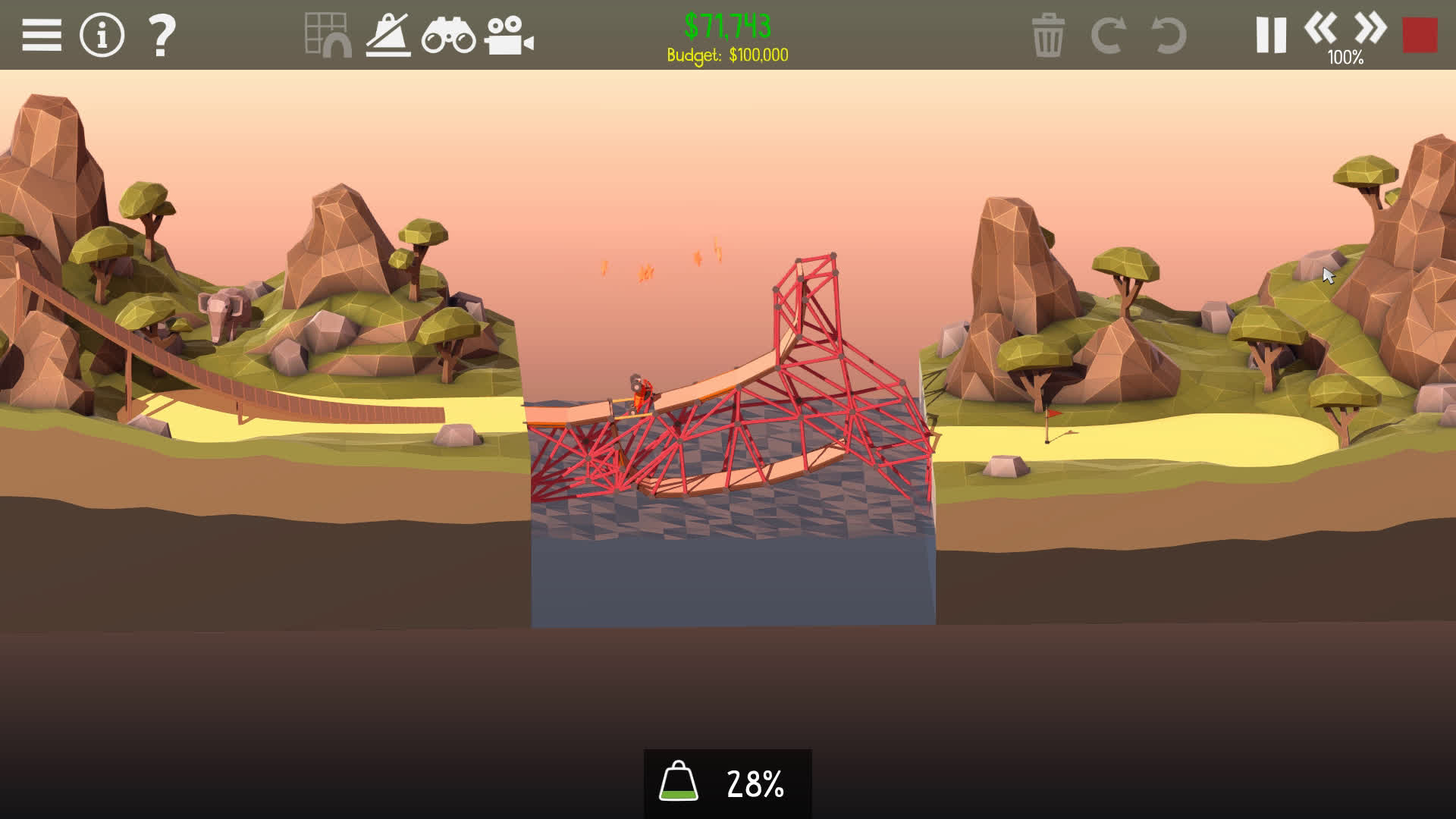 Poly Bridge 2 - 3-15 Looper's Revenge