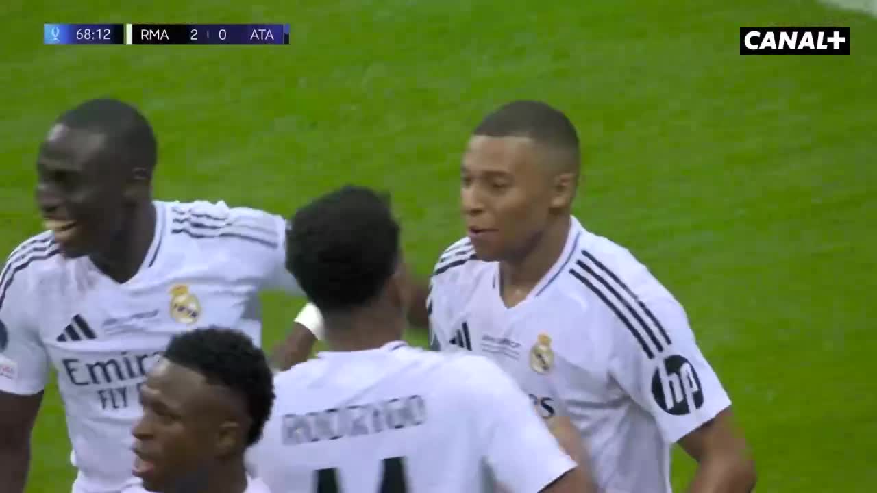 Watch kylian-mbappé-ouvre-son-compteur-avec-le-real-real-madrid-atalanta-bergame-supercoupe-d ...