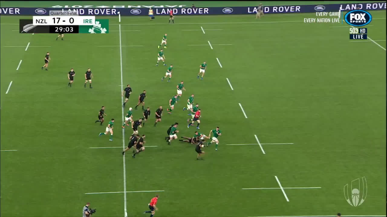 Reece run or something - [NZL IRE]