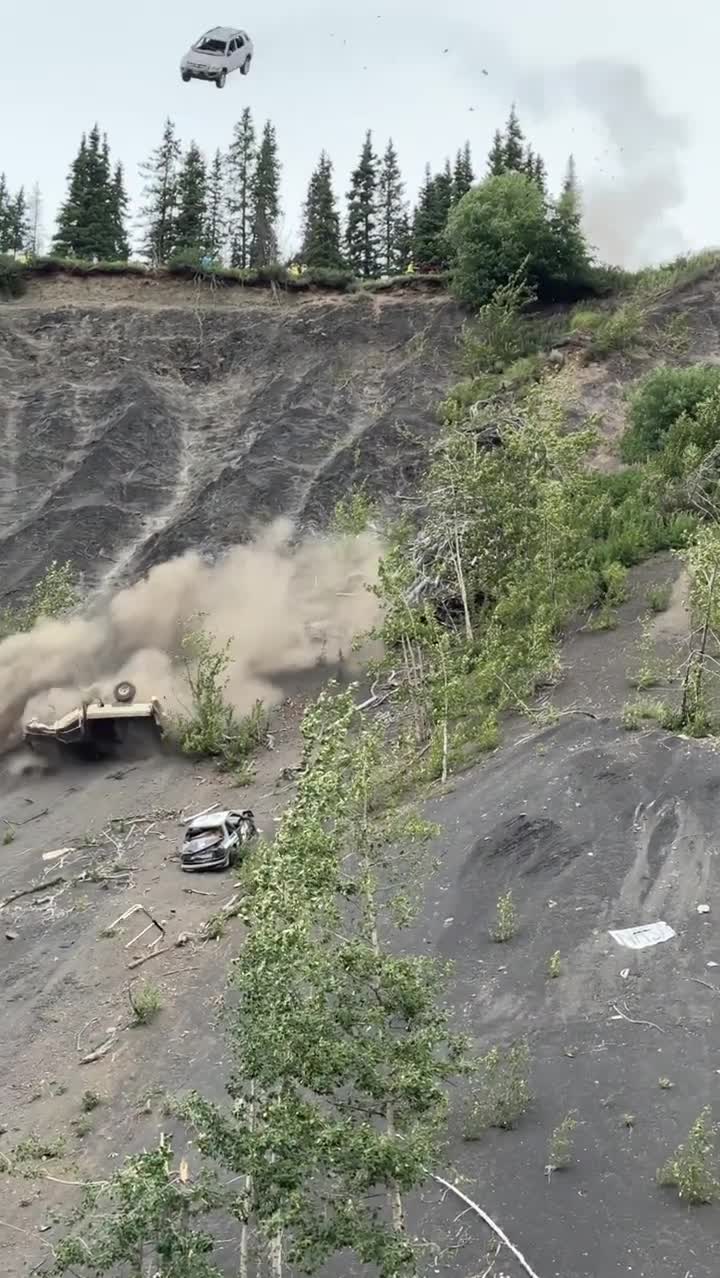 Watch Launching Cars off a 300ft Cliff at Glacier View Car Launch ...