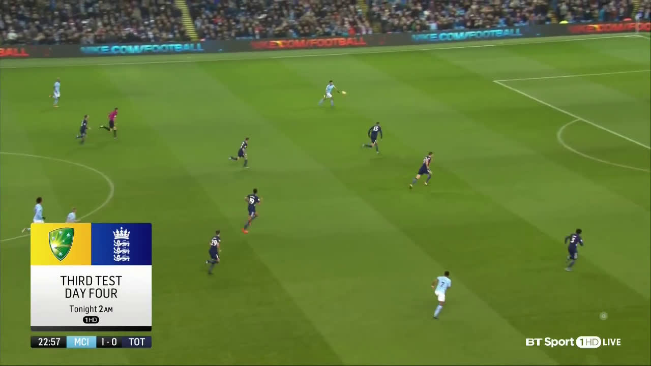 Man City build up v Spurs