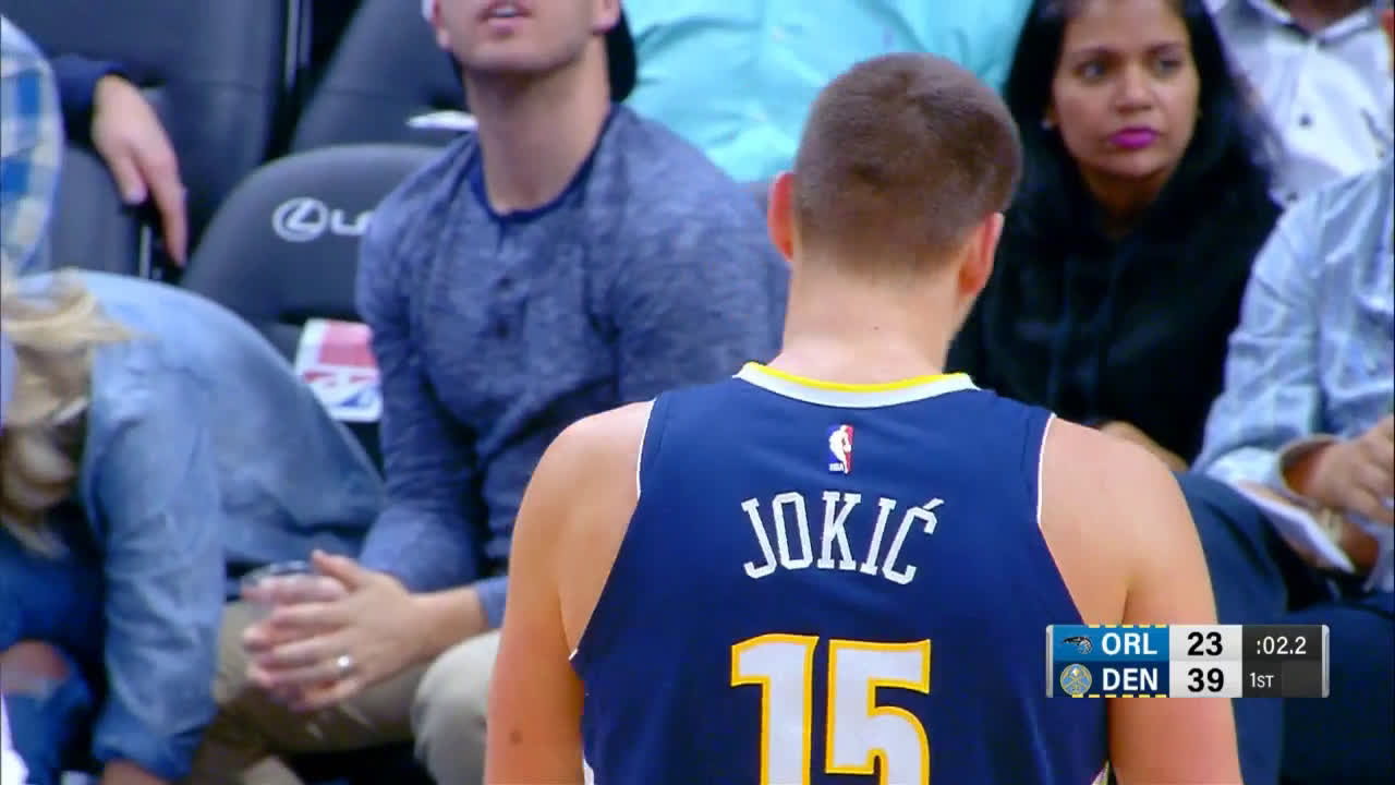Watch Jokic ridiculous 3 to end the first | Streamable
