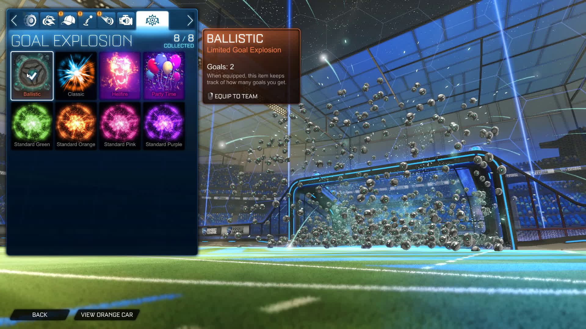 Ballistic Goal Explosion