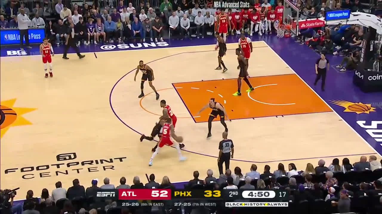 Murray P+R with Collins, hits runner vs Suns