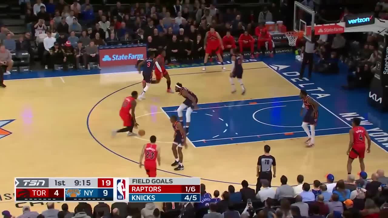 Pascal Siakam pull-up jumper vs. Knicks