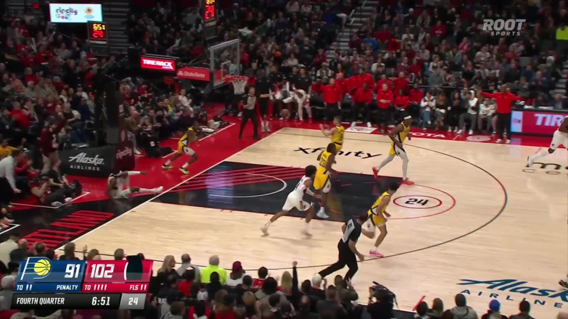 Watch Grant keeps the dribble through the contact and can't be denied from getting to the rim ...