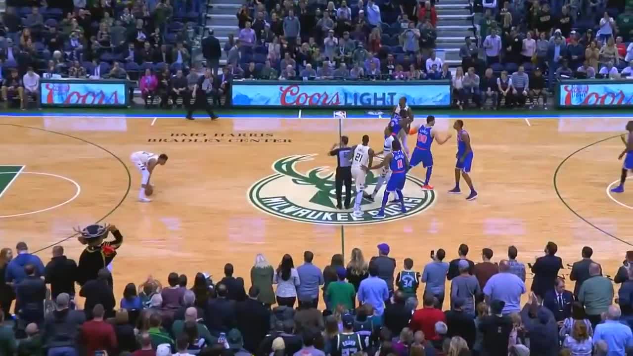 Bucks starting the game with some fun